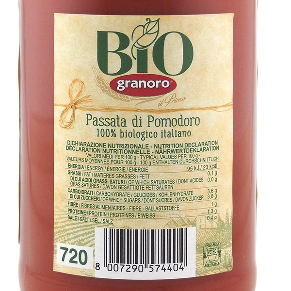 Bio Granoro Passata Di Pomodoro, Organic Tomato Puree – Real Food Direct
